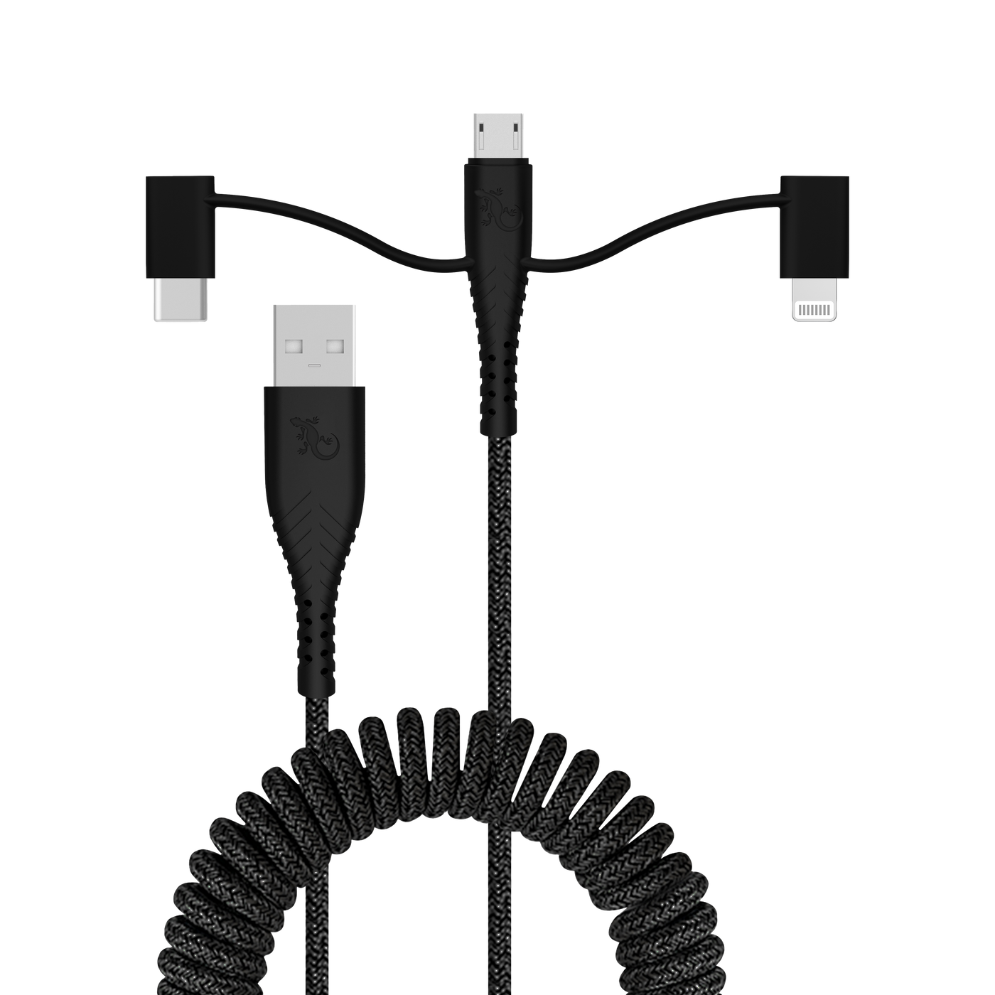 3-in-1 Coiled Cable – Gecko