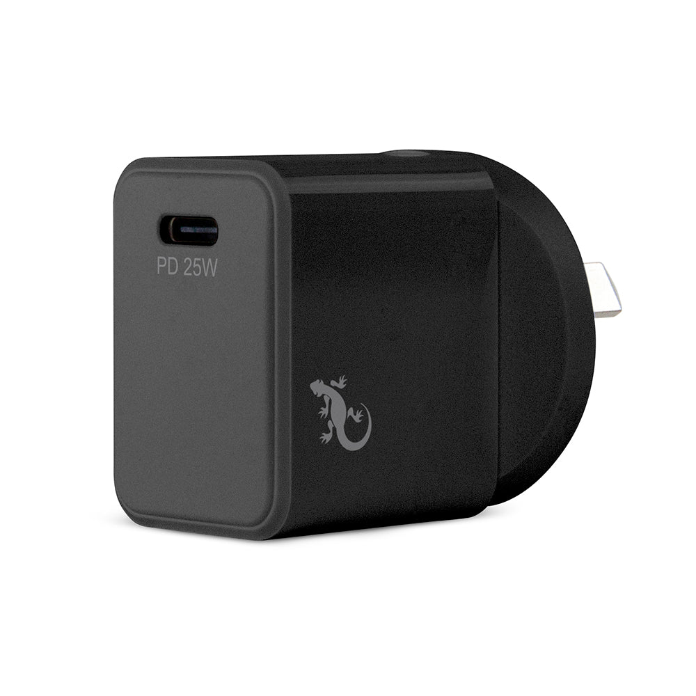 Single 25W USB-C PD Charger - Black – Gecko